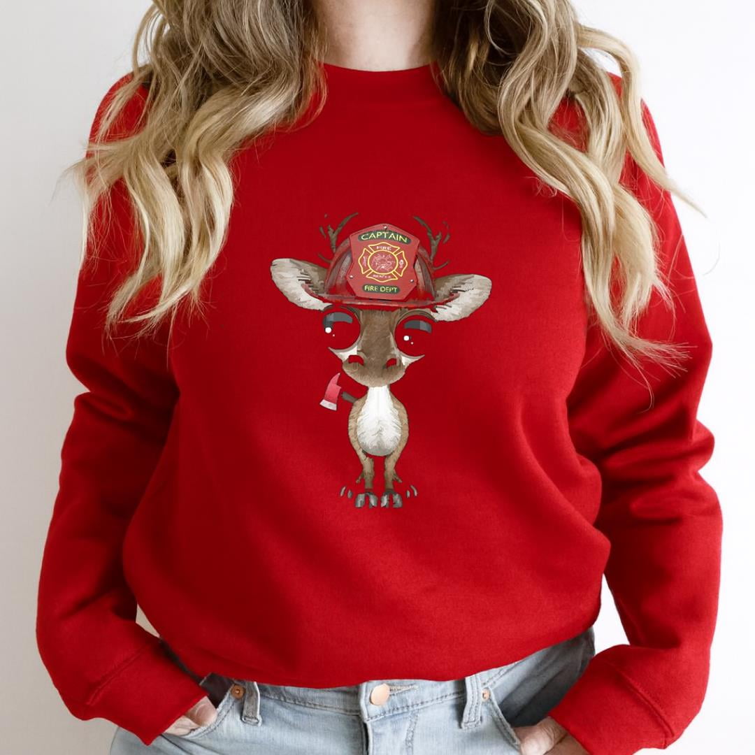 Baby Reindeer Funny Cute Firefighter Christmas Holiday Graphic - Must ...