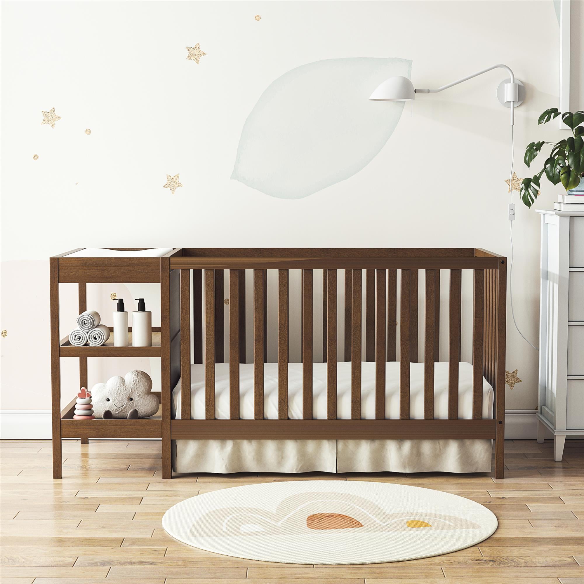 Baby Relax Ema 3-in-1 Convertible Crib & Changer Combo - Walmart.com