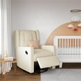 Baby Relax Mikayla 4-in-1 Nursery Swivel Glider Rocker Recliner, White ...