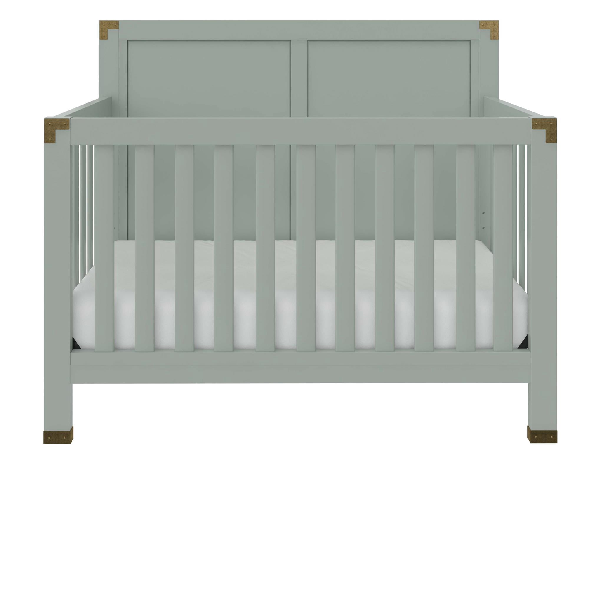 Baby Relax Miles 5-in-1 Convertible Crib, Solid Pine Wood, Sage Green ...