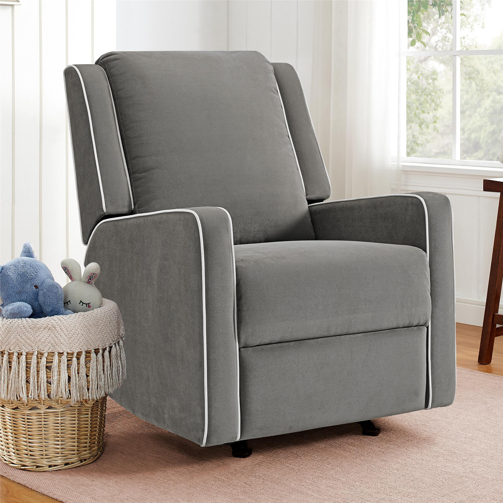 Baby Relax Robyn Nursery Glider Recliner Chair, Light Gray - Walmart.com