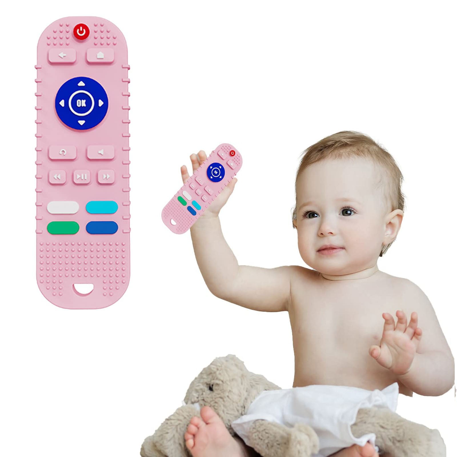 Baby Remote Control Toy with Teether, Educational Learning Toy for ...