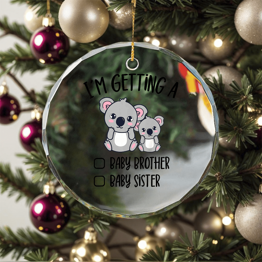 Baby Reveal I`m Getting A Baby Brother Sister Cute Koala Ornament ...