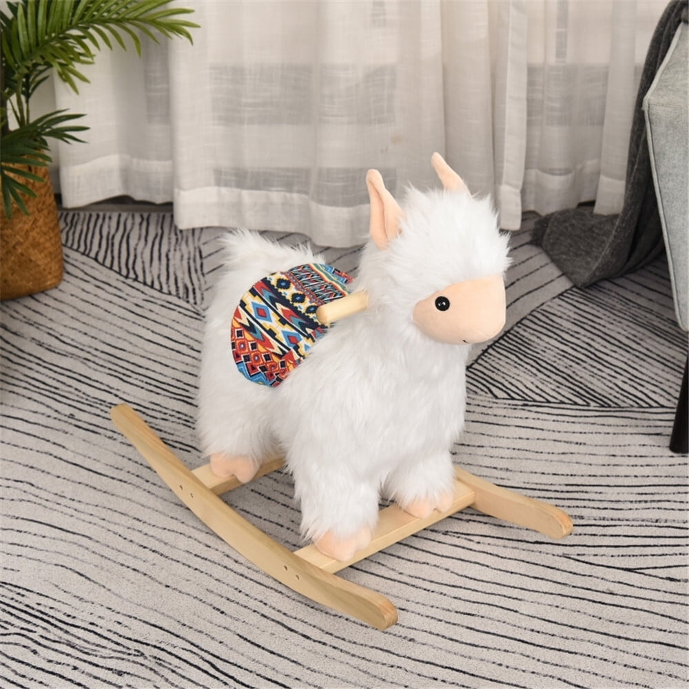 Baby Rocking Horse for Children 18-36 Months, Plush Animal Rocker Toy ...