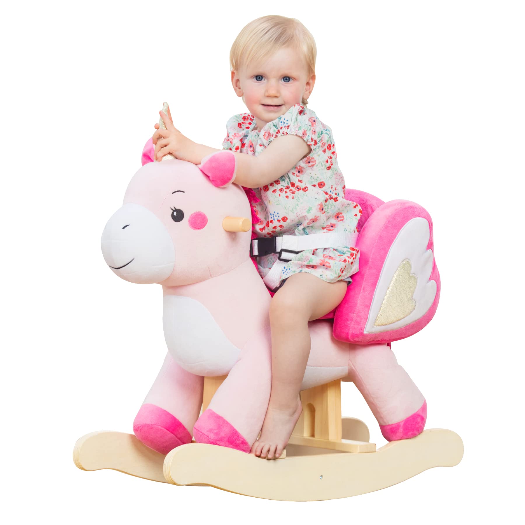 Baby Rocking Horse, Ride Unicorn, Kid Ride On Toy for 6 Month-3 Year ...