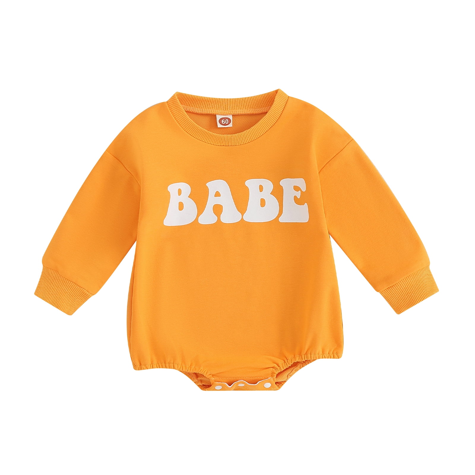 Baby Romper, Long Sleeve Crew Neck Letters Print Fall Bodysuit Clothes for Girls Boys,0-18 ...