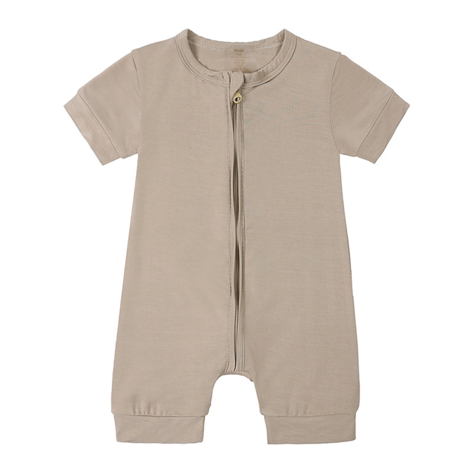 Baby Romper Pajamas - Short Sleeve, Zipper, 95% Cotton Blend, Soft ...