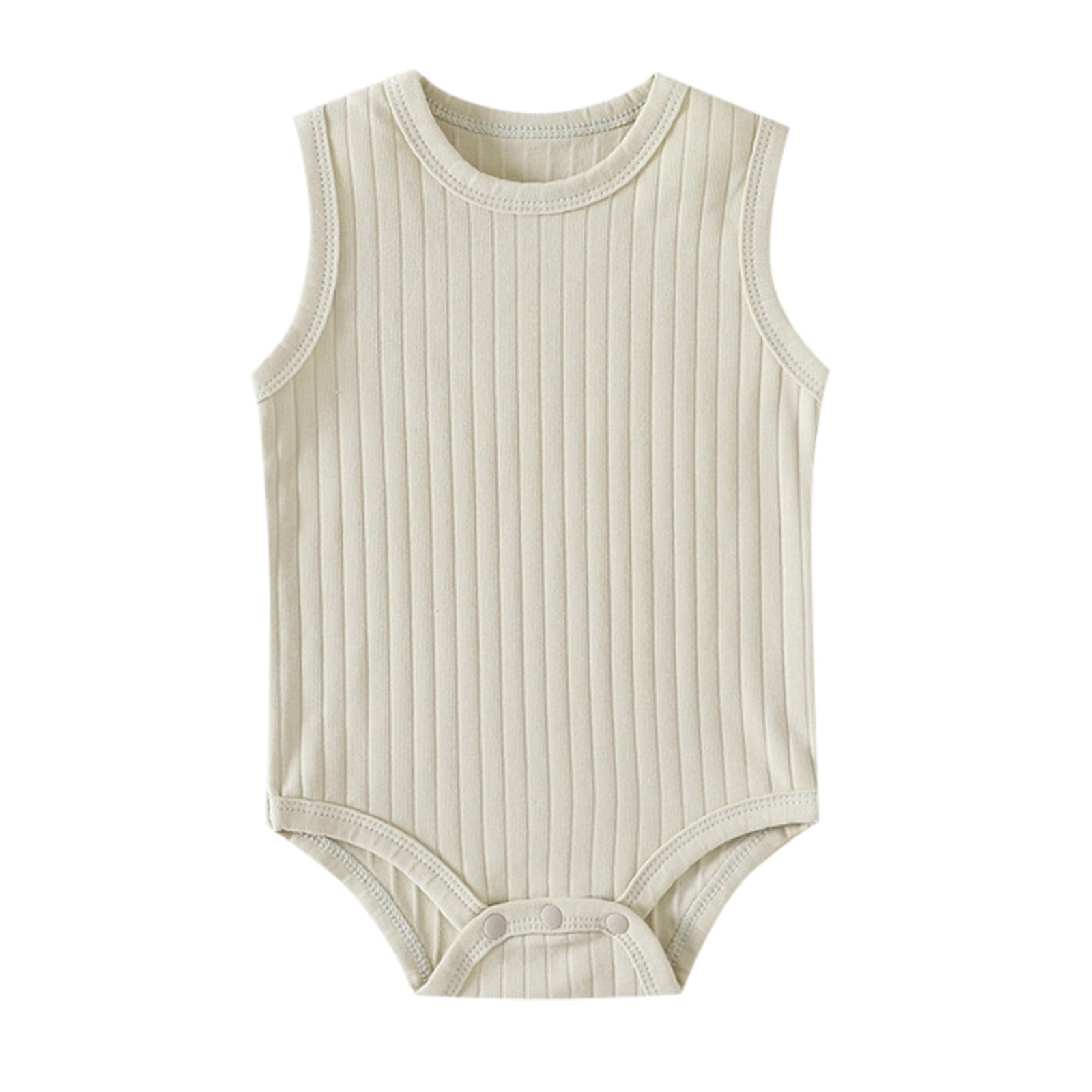 Baby Romper Solid Summer Rompers Sleeveless Girl Baby Clothes 12-18 ...