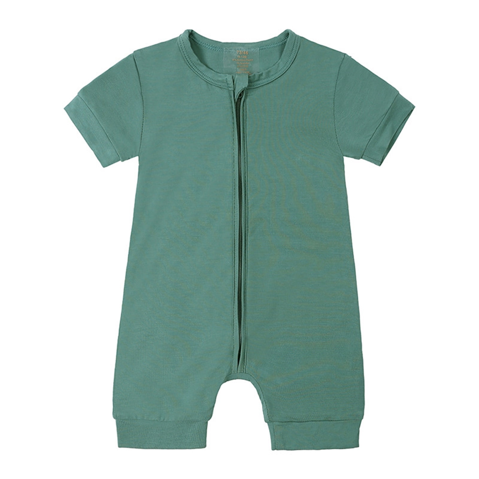 Baby Rompers Boy Pajamas Zipper Short Sleeve Sleeper Lightweight Jumpsuit Baby Onesies Dark ...