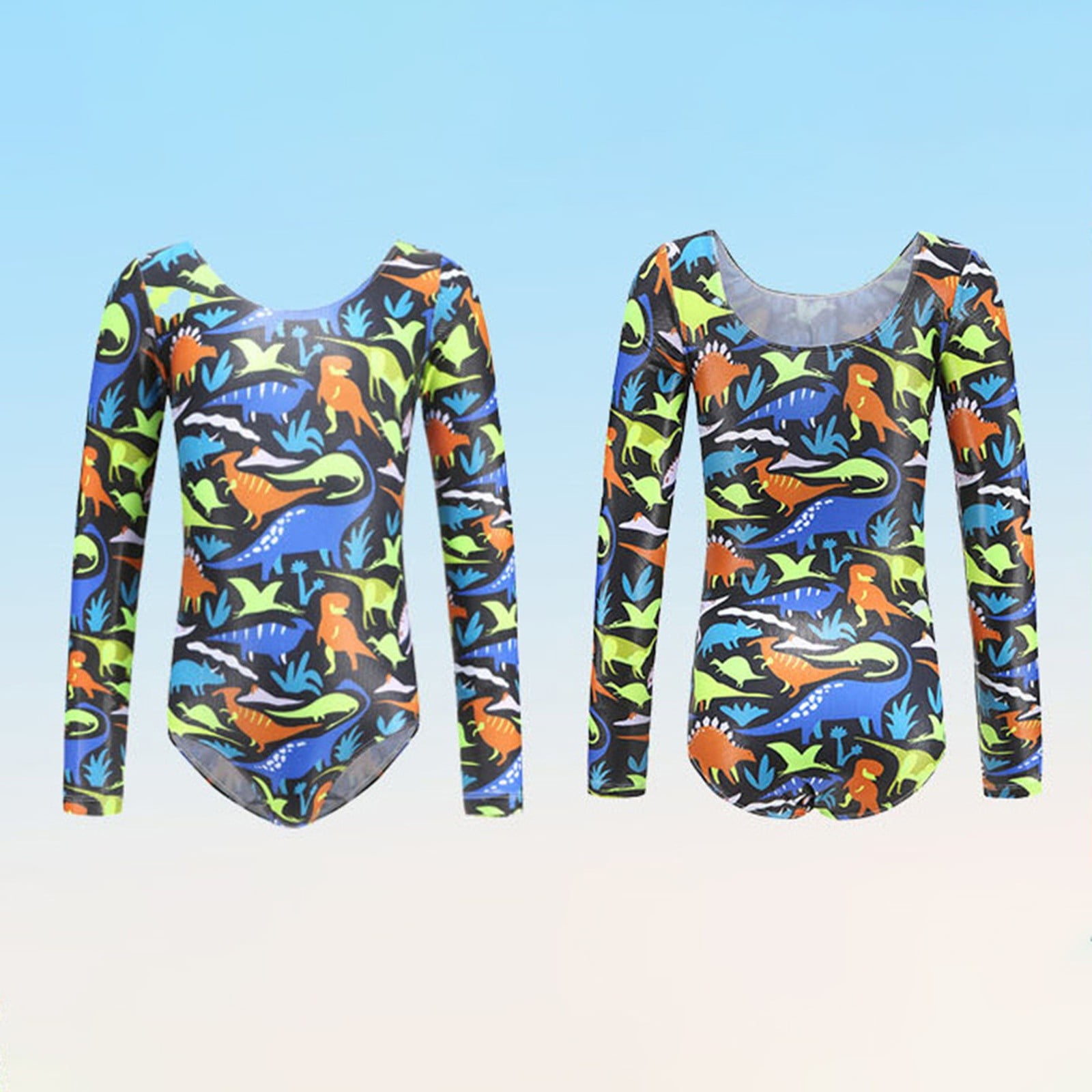 Baby Rompers Girl Kids Toddler Girls Long Sleeve Leotard with Gradient ...