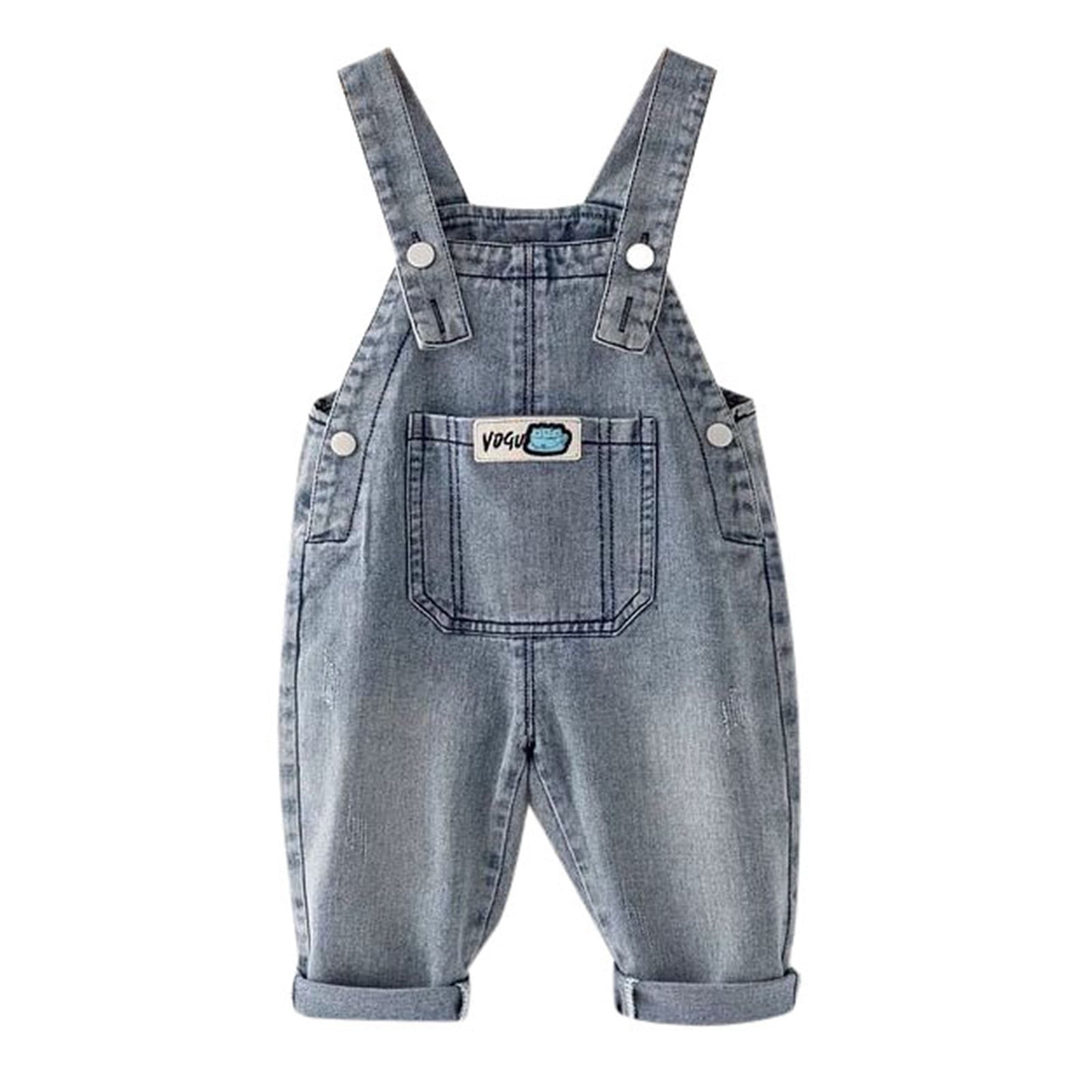 Baby Rompers Girl Summer Denim Overalls for Toddlers Kids Outdoor Soft ...