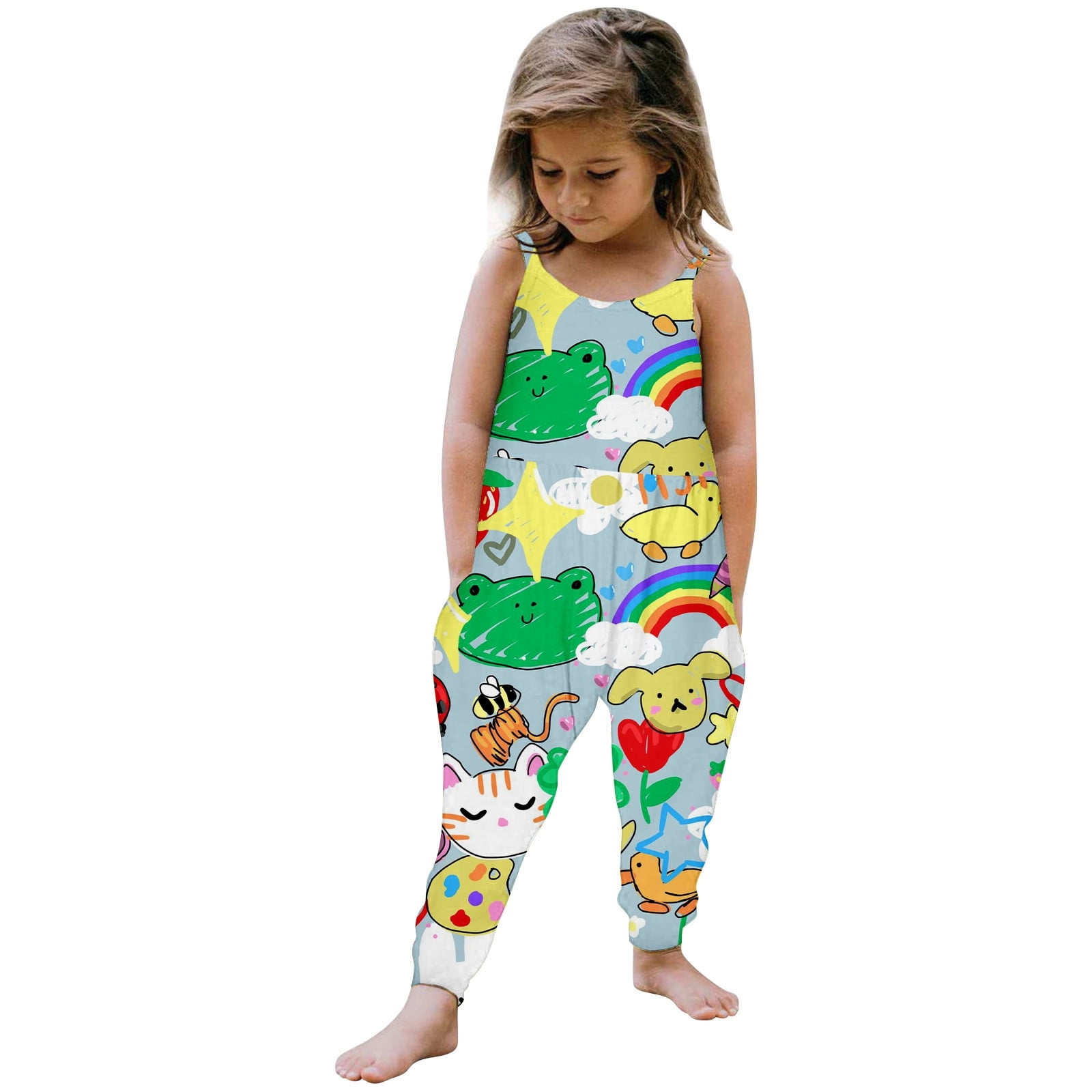 Baby Rompers Toddler Girls Baby Kids Jumpsuit 1 Piece Suspenders Romper ...