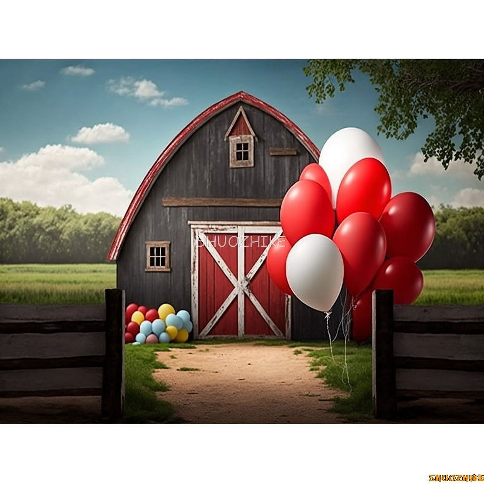 Baby Room Happy Birthday Photography Backdrops Props Newborn Party ration Balloons Arch Floral ...