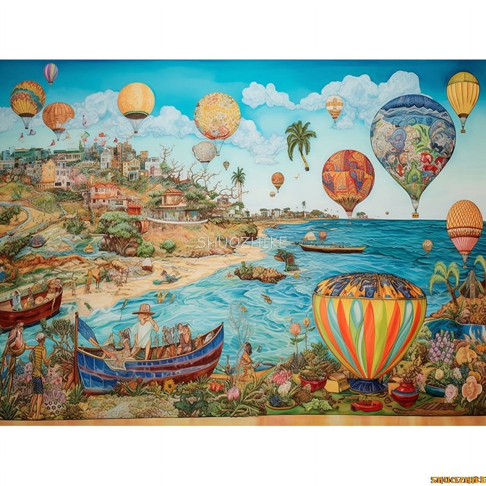 Baby Room Happy Birthday Photography Backdrops Props Newborn Party ration Balloons Arch Floral ...