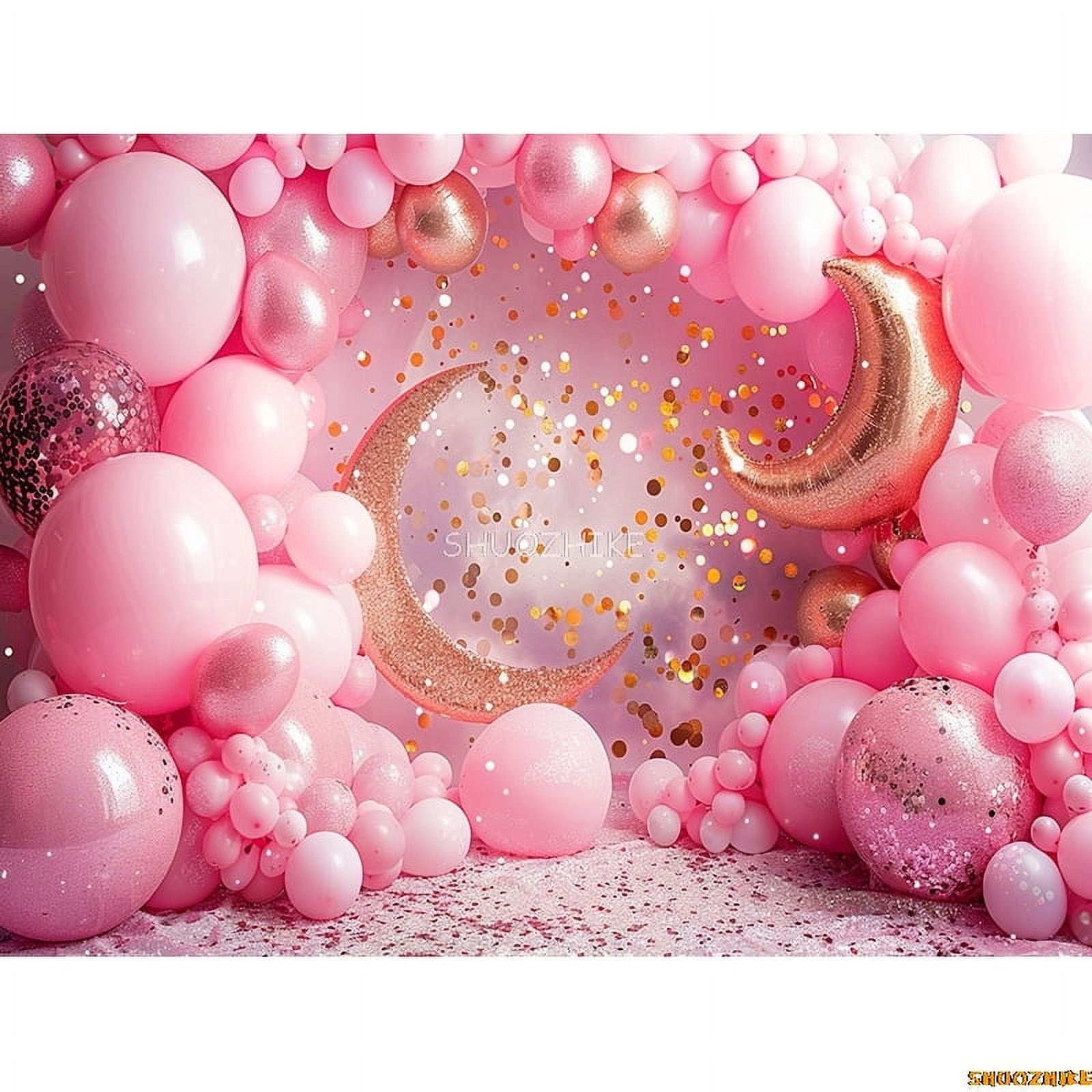 Baby Room Happy Birthday Photography Backdrops Props Newborn Party ration Balloons Arch Floral ...