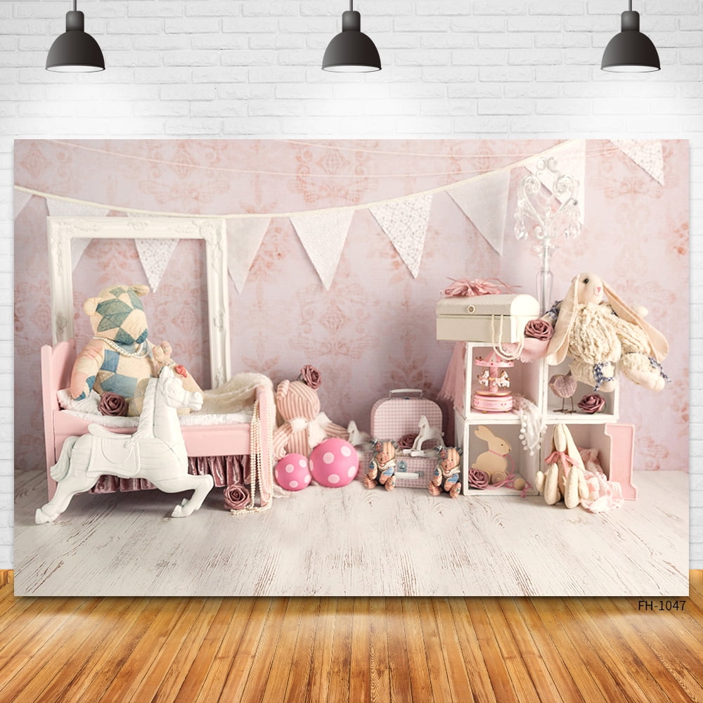 Baby Room Wooden Horse Floor Backgrounds Baby Shower Newborn Birthday ...