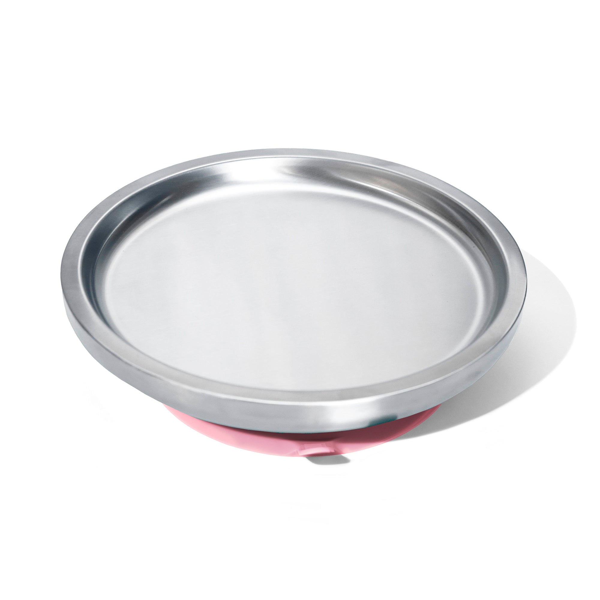 Baby Round Open Plate | Stainless Steel & Silicone - Walmart.com