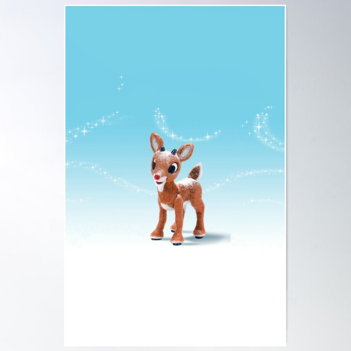 Baby Rudolph Poster Wall Art, Modern Wall Decor For Living Room Bedroom ...