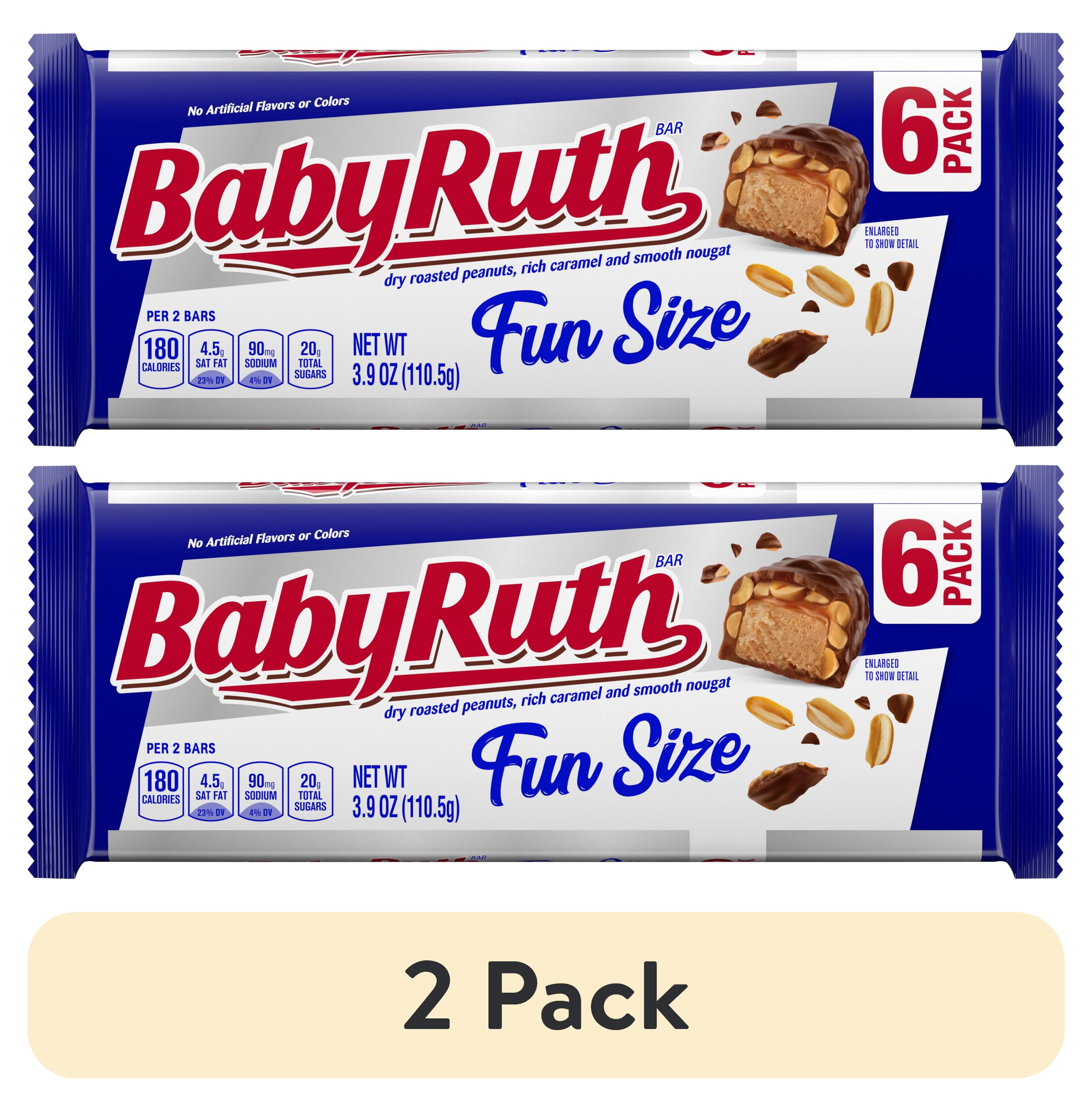 (2 pack) Baby Ruth Chocolatey, Peanut, Caramel, Nougat, Fun Size ...