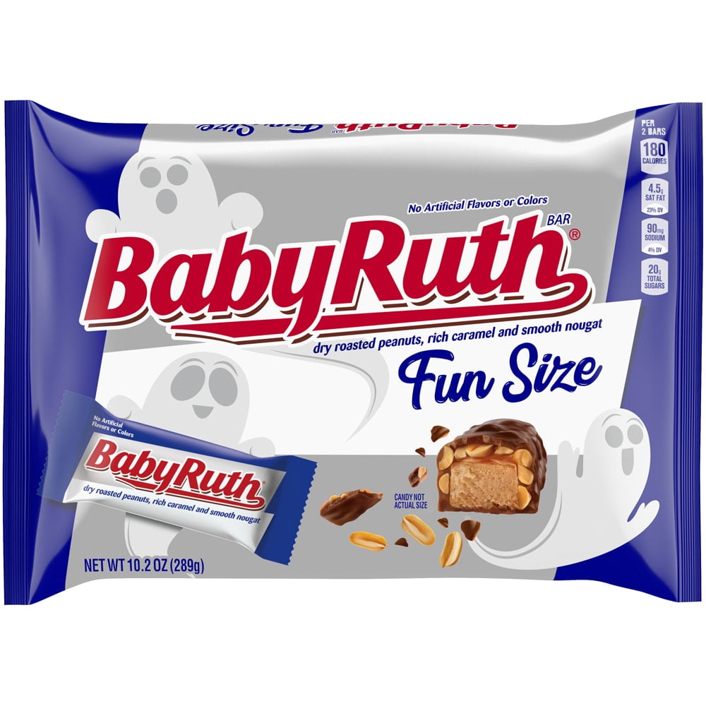 Baby Ruth Fun Size Chocolate Candy Bars, Shareable Halloween Treat, 10. ...