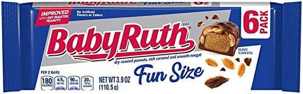 Baby Ruth Milk Chocolate Snack HYZ01 Tray, 6 Individually Wrapped ...