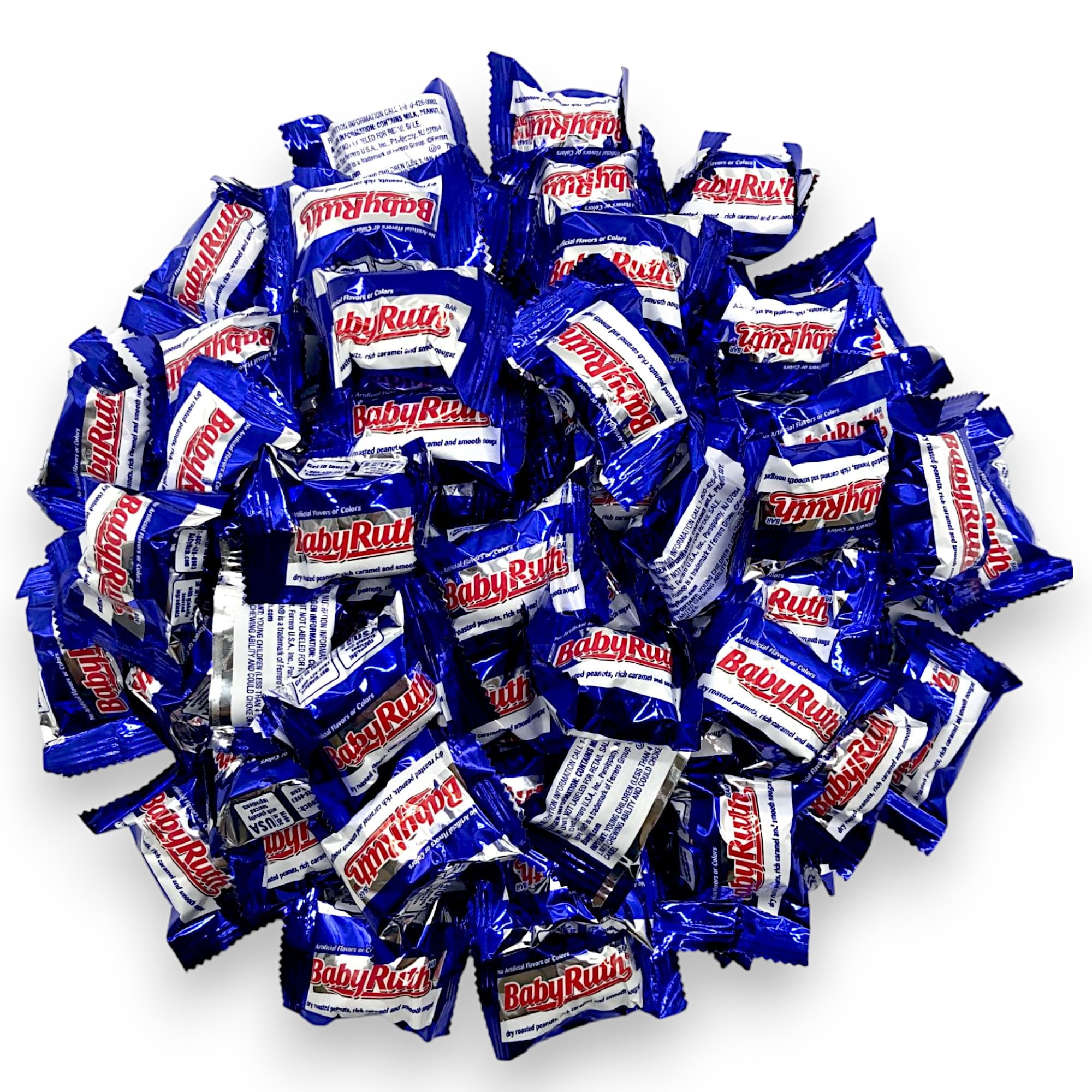 Baby Ruth Mini Candy YPF5 Bars -1.5 lbs Individually Wrapped Mini Candy ...