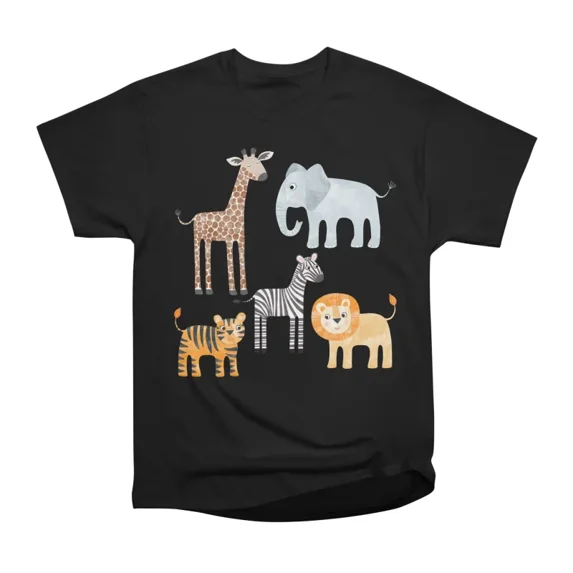 Baby Safari Animals T-Shirt Tee Gift For Him Merch For Her Apparel For ...