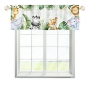 Bedtime Originals Mighty Jungle Gray Elephant/Giraffe Window Valance ...