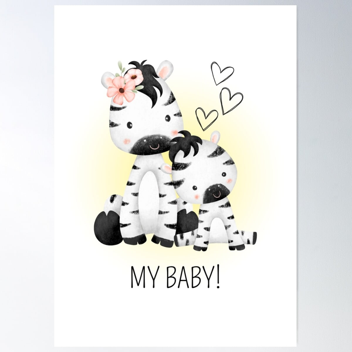 Baby Safari - My Baby Poster Wall Art, Modern Wall Decor For Living ...