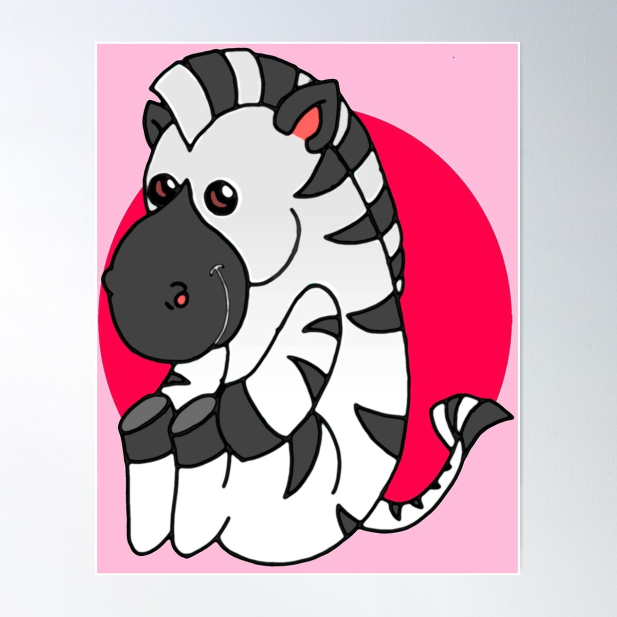 Baby Safari - Zebra Poster Wall Art, Modern Wall Decor For Living Room ...