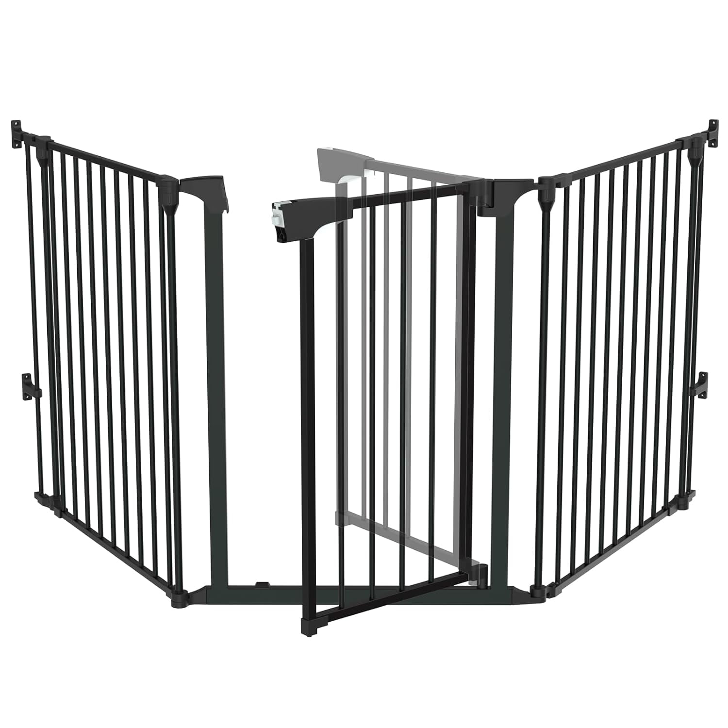 Baby Safety Gate, 82-Inch Configurable Walk-Through Fence for Toddler ...