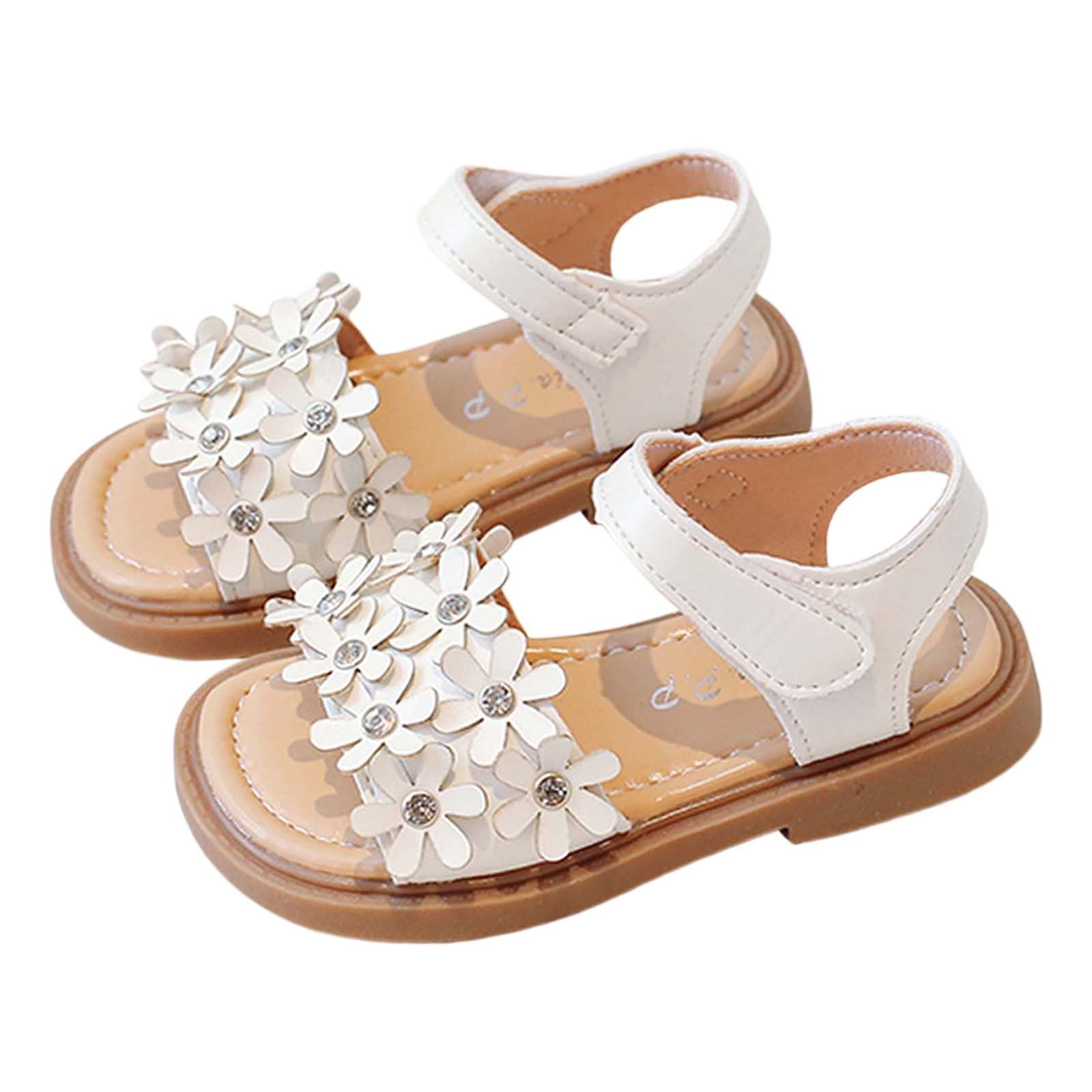 Baby Sandals 3.5-4 Years Beige Sandals for Girls Summer Shoes with ...