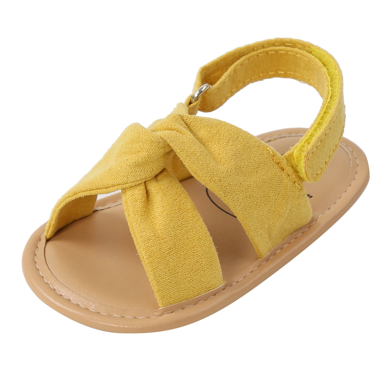 Baby Sandals for Toddler Girls PU Leather Soft Closed Toe Summer Sandals Flower Princess Flat ...