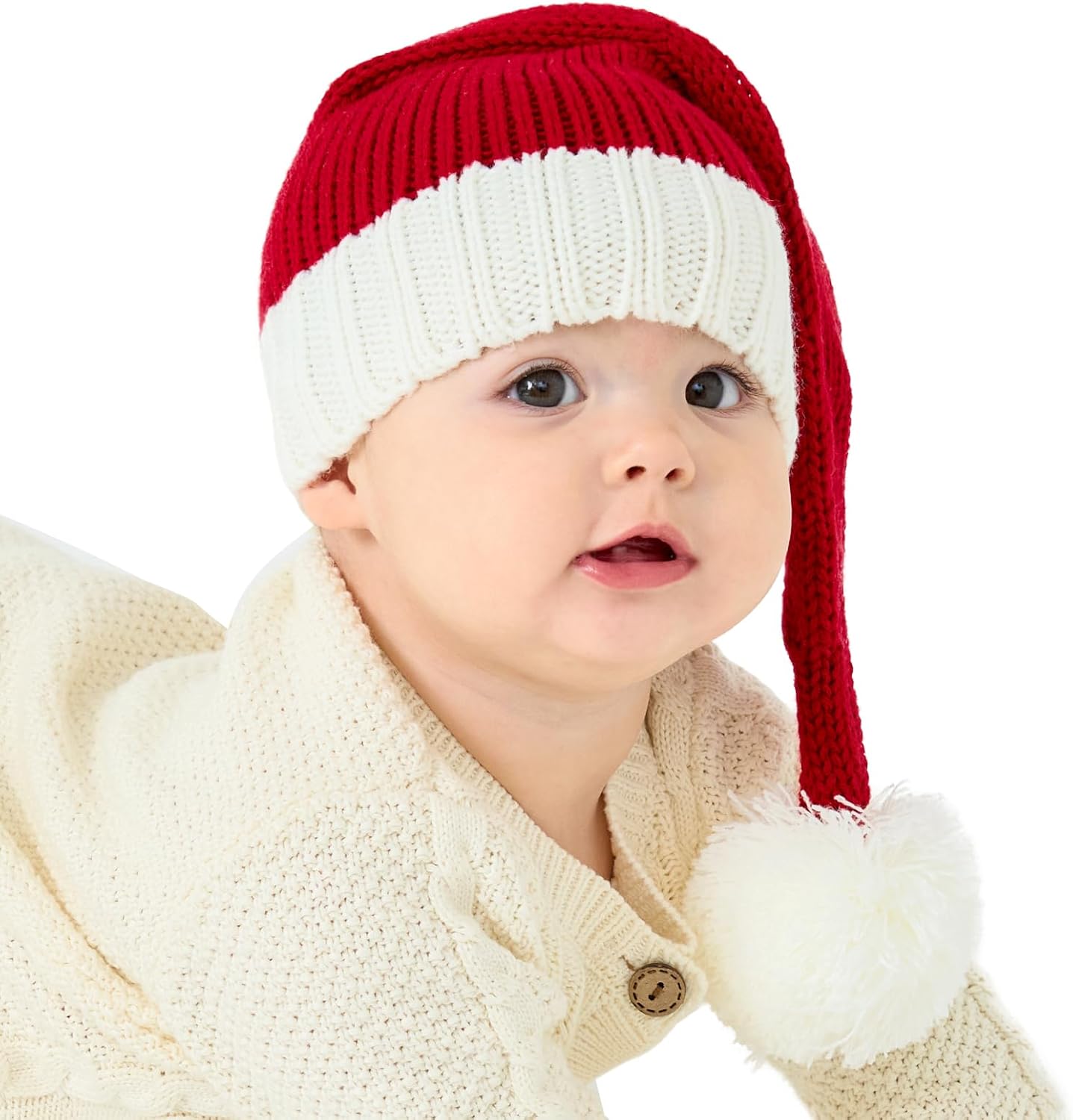 Baby Santa Hat Christmas Hat for Baby Toddler Infant Santa Hat Knit ...