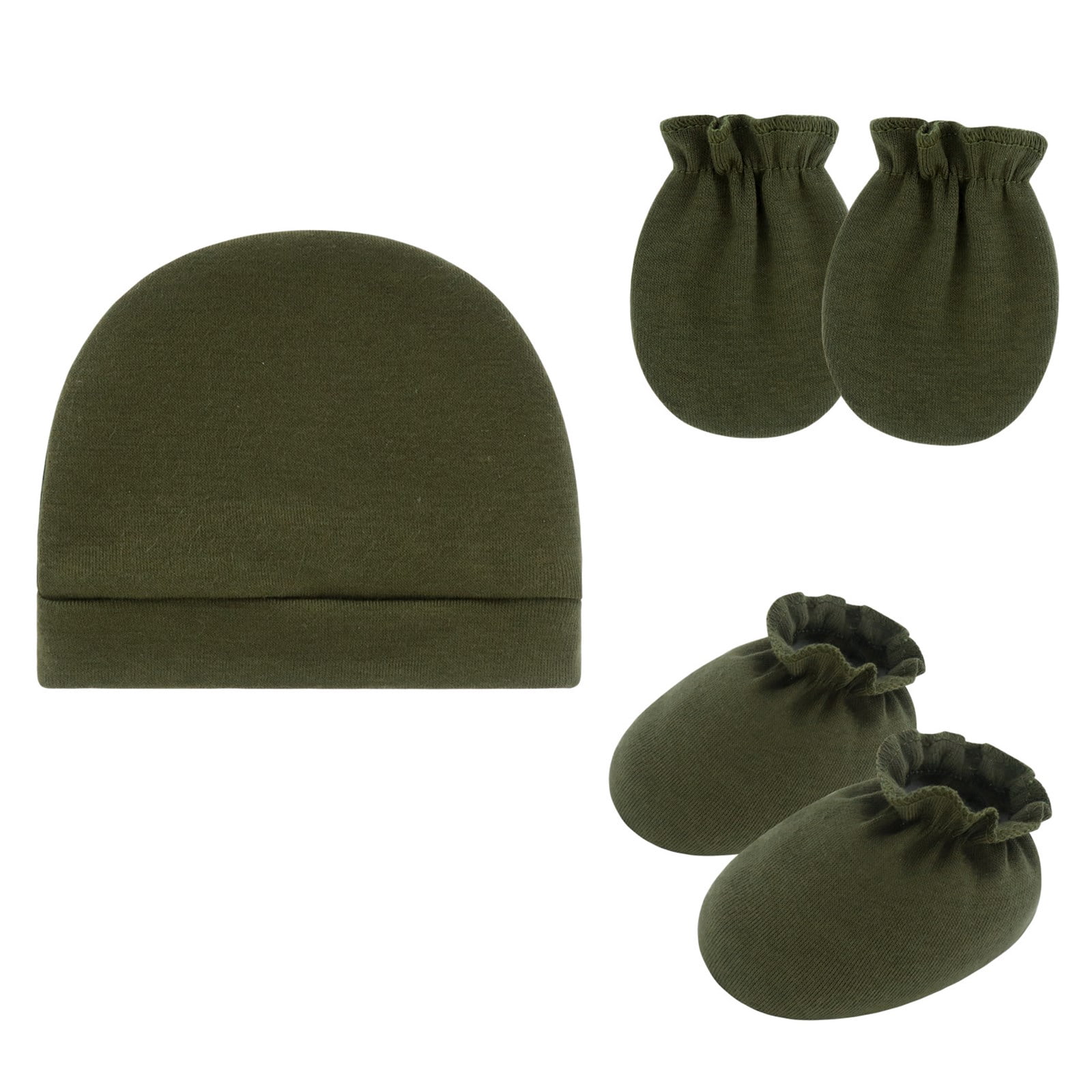 Baby Scratches Proof Mittens with Matching Bonnet and Booties Gentle ...
