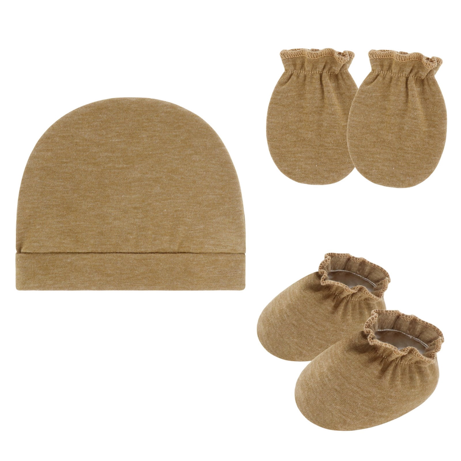 Baby Scratches Proof Mittens with Matching Bonnet and Booties Gentle ...