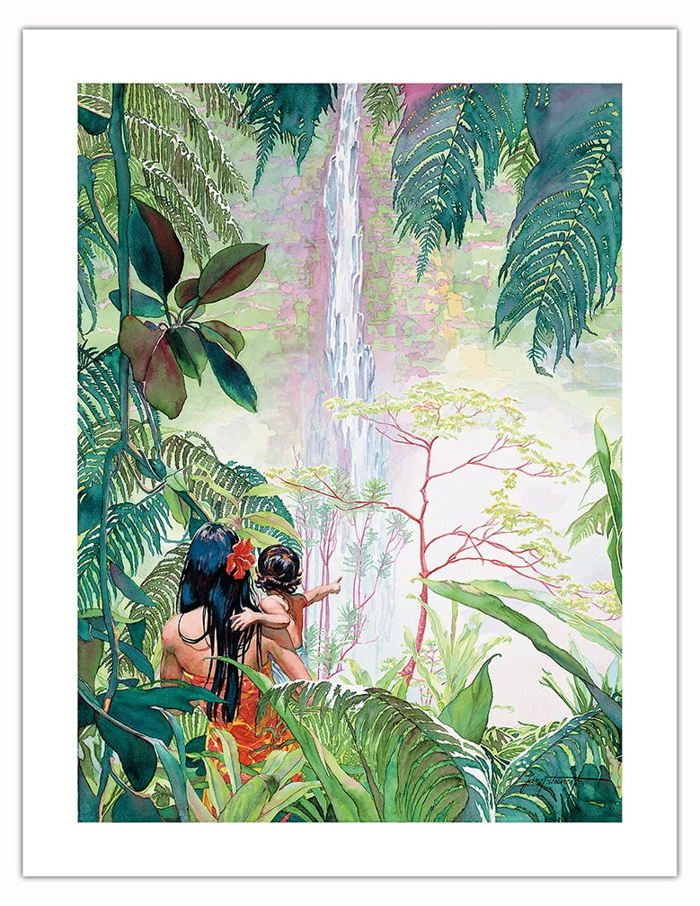 Baby See Waterfall (Nānā Ka Pēpē I Ka Wailele) - Hawaiian Mother and ...