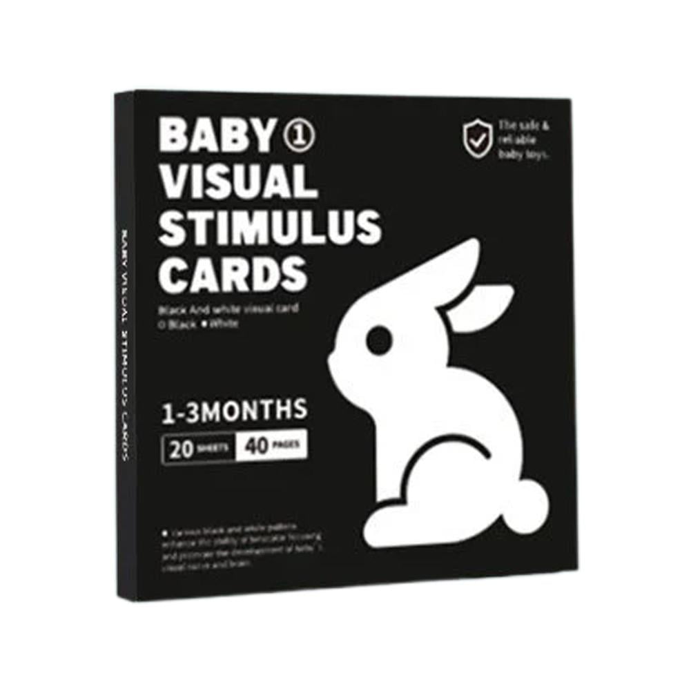 Baby Sensory Cards - 20PCS 40 Pages Black and White Sensory Toys High ...
