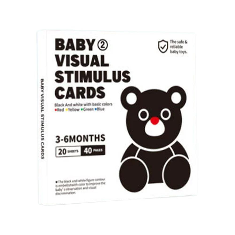 Baby Sensory Cards - 20PCS 40 Pages Black and White Sensory Toys High ...