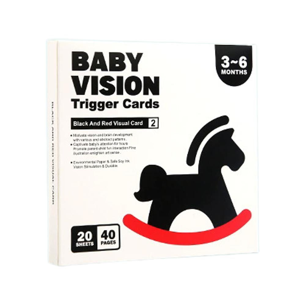 Baby Sensory Cards - 20PCS 40 Pages Black and White Sensory Toys High ...