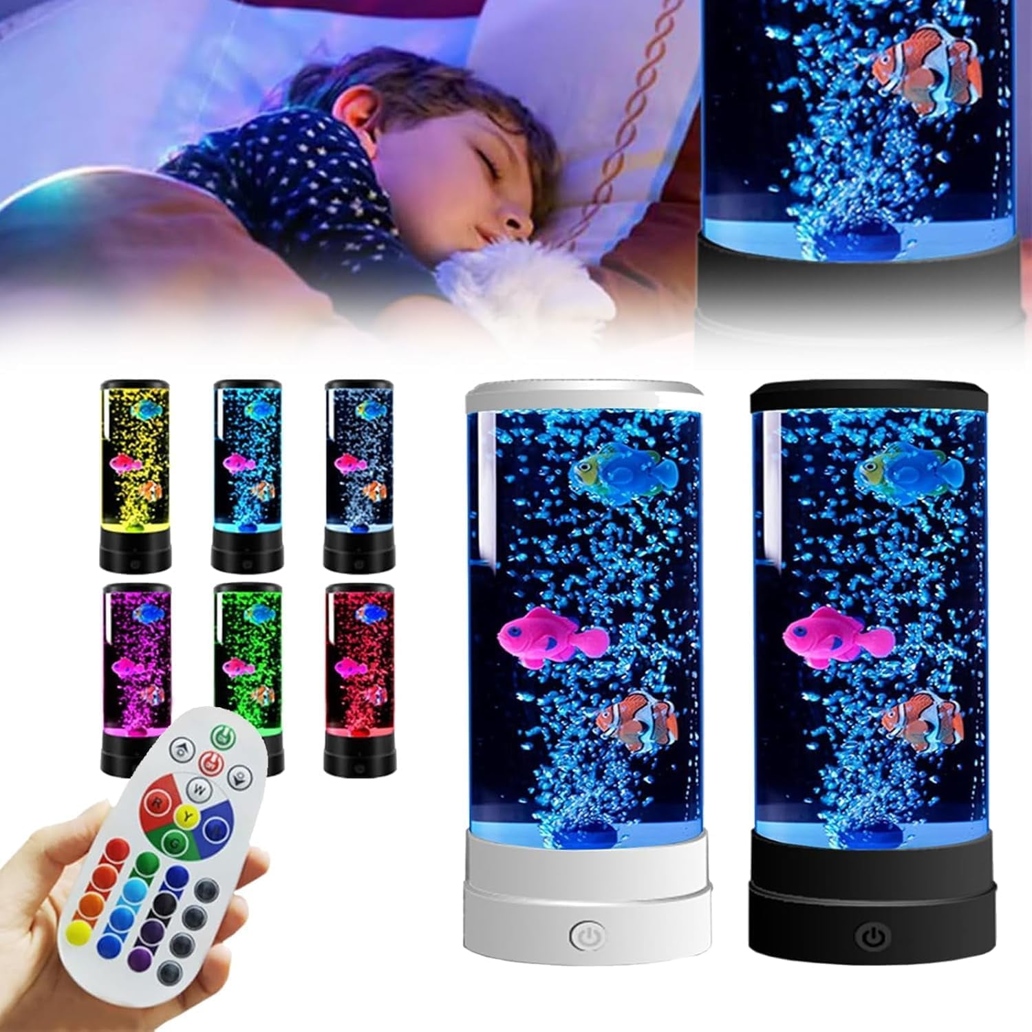 Baby Sensory Fish Lamp, Sensory Fish Tank Lamp, Bubble Fish Lamp ...