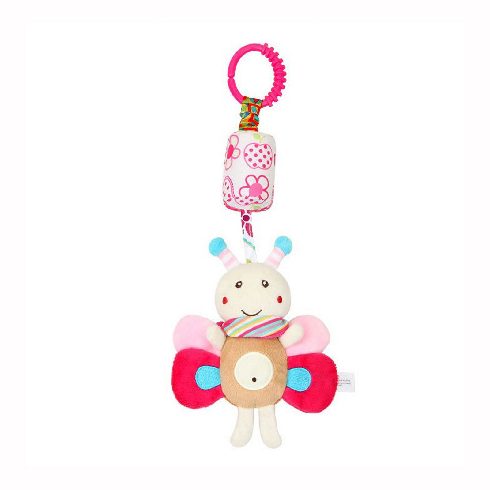 Baby Sensory Hanging Rattles Soft Learning Toy Plush Animals Stroller ...
