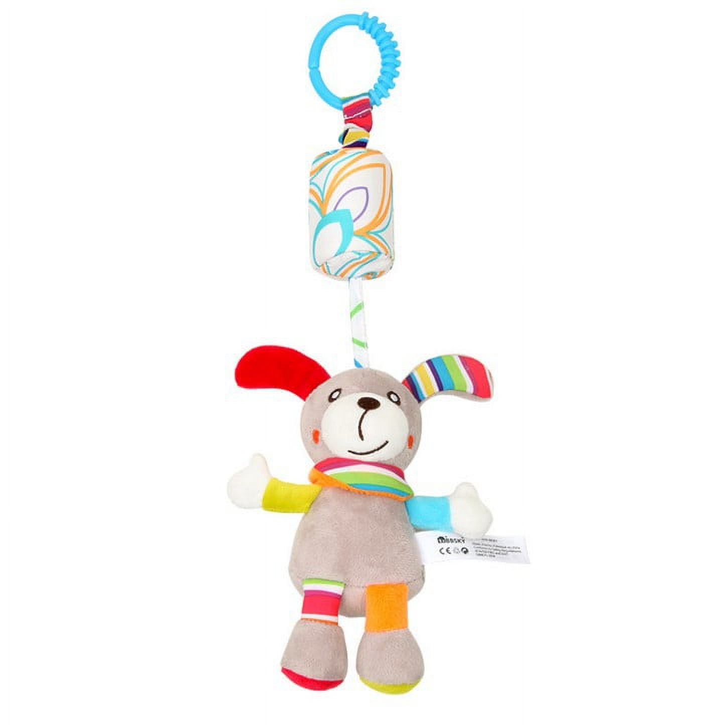 Baby Sensory Hanging Rattles Soft Learning Toy Plush Animals Stroller ...