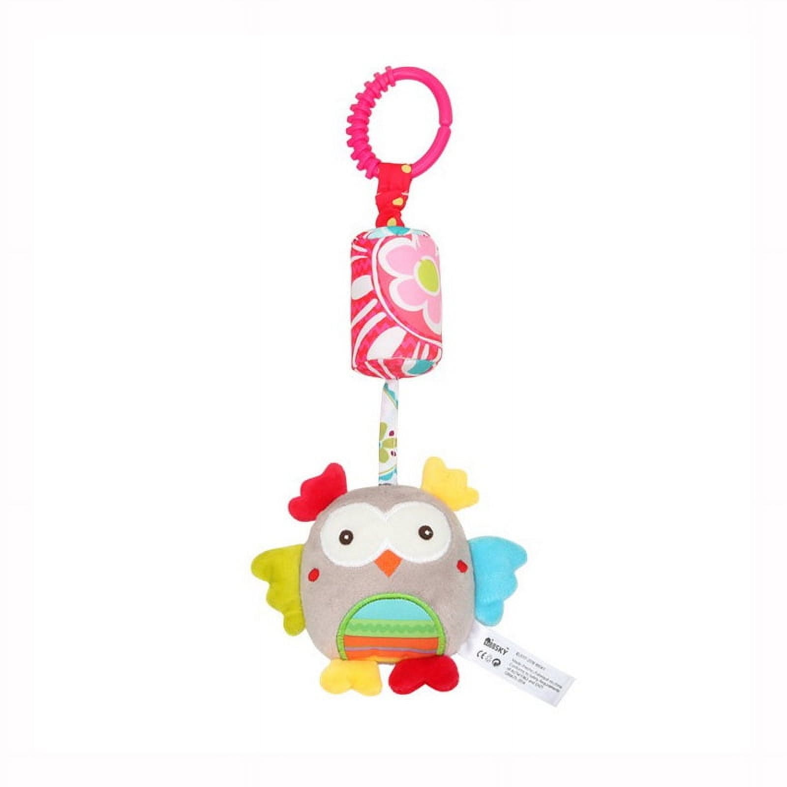Baby Sensory Hanging Rattles Soft Learning Toy Plush Animals Stroller ...