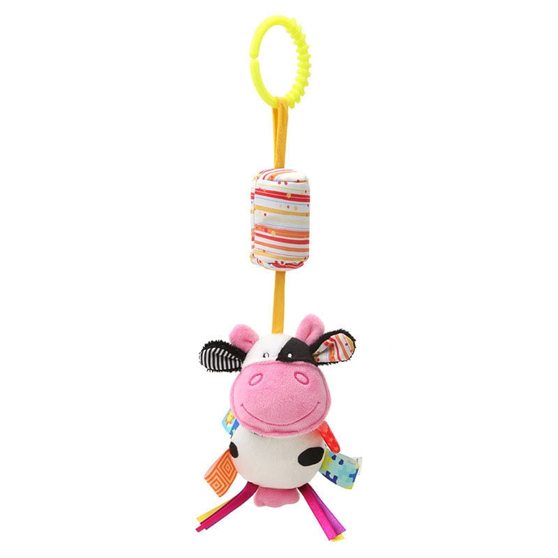 Baby Sensory Hanging Rattles Soft Learning Toy Plush Animals Stroller ...