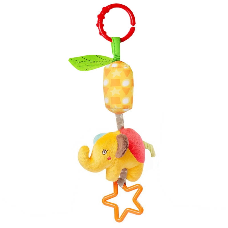 Baby Sensory Hanging Rattles Soft Learning Toy Plush Animals Stroller ...