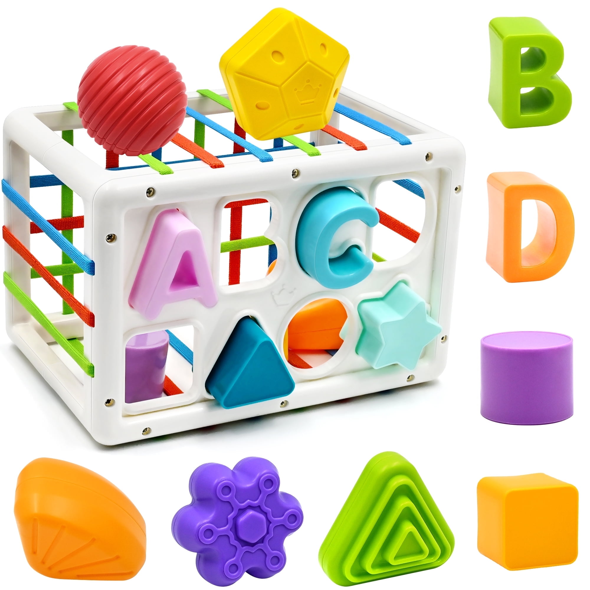 Baby Shape Sorter Toys 6 12 18 24 Months Toys, Montessori Sensory Toy ...
