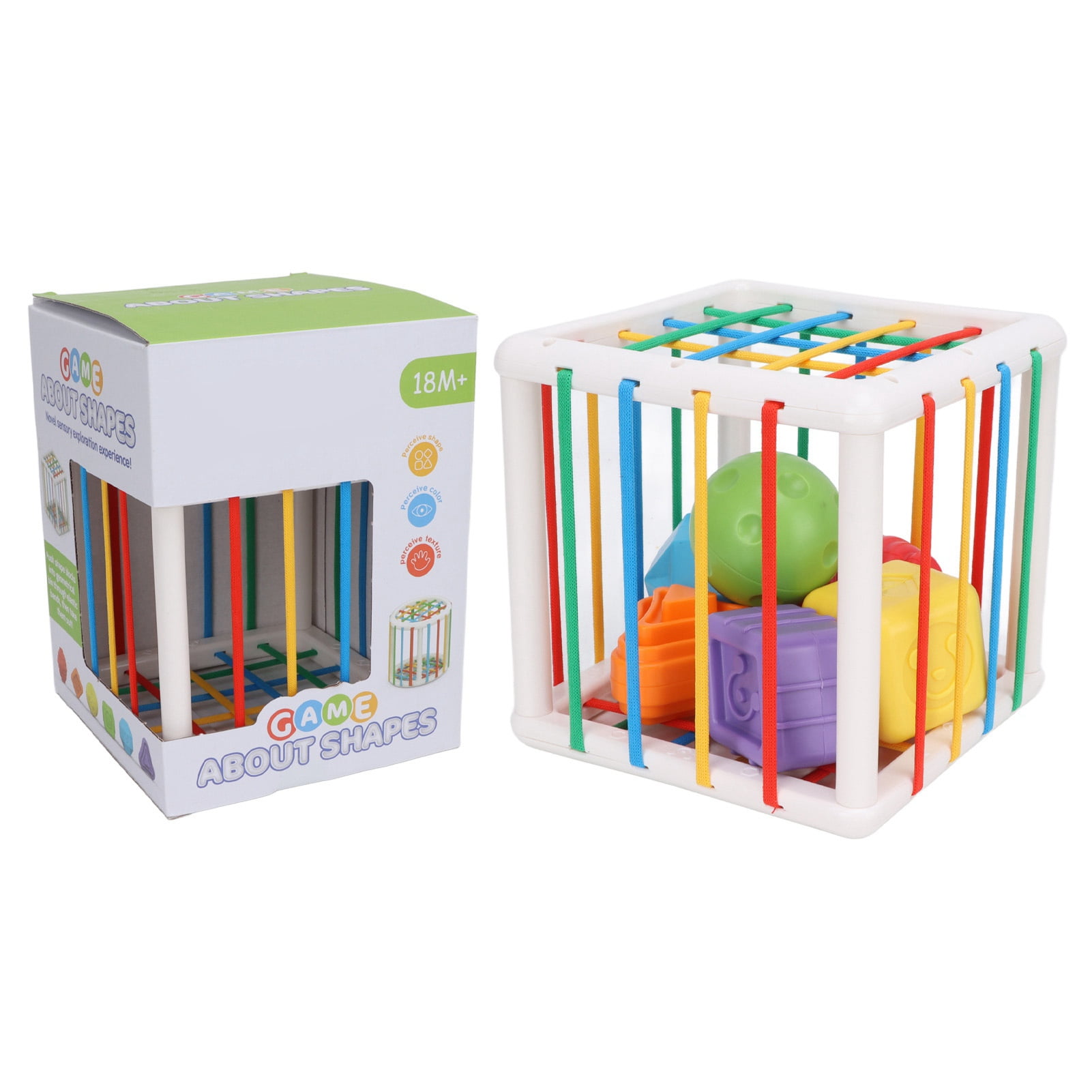 Baby Shape Sorter Toys Set 6 Colorful Blocks Baby Sensory Shape Sorter ...