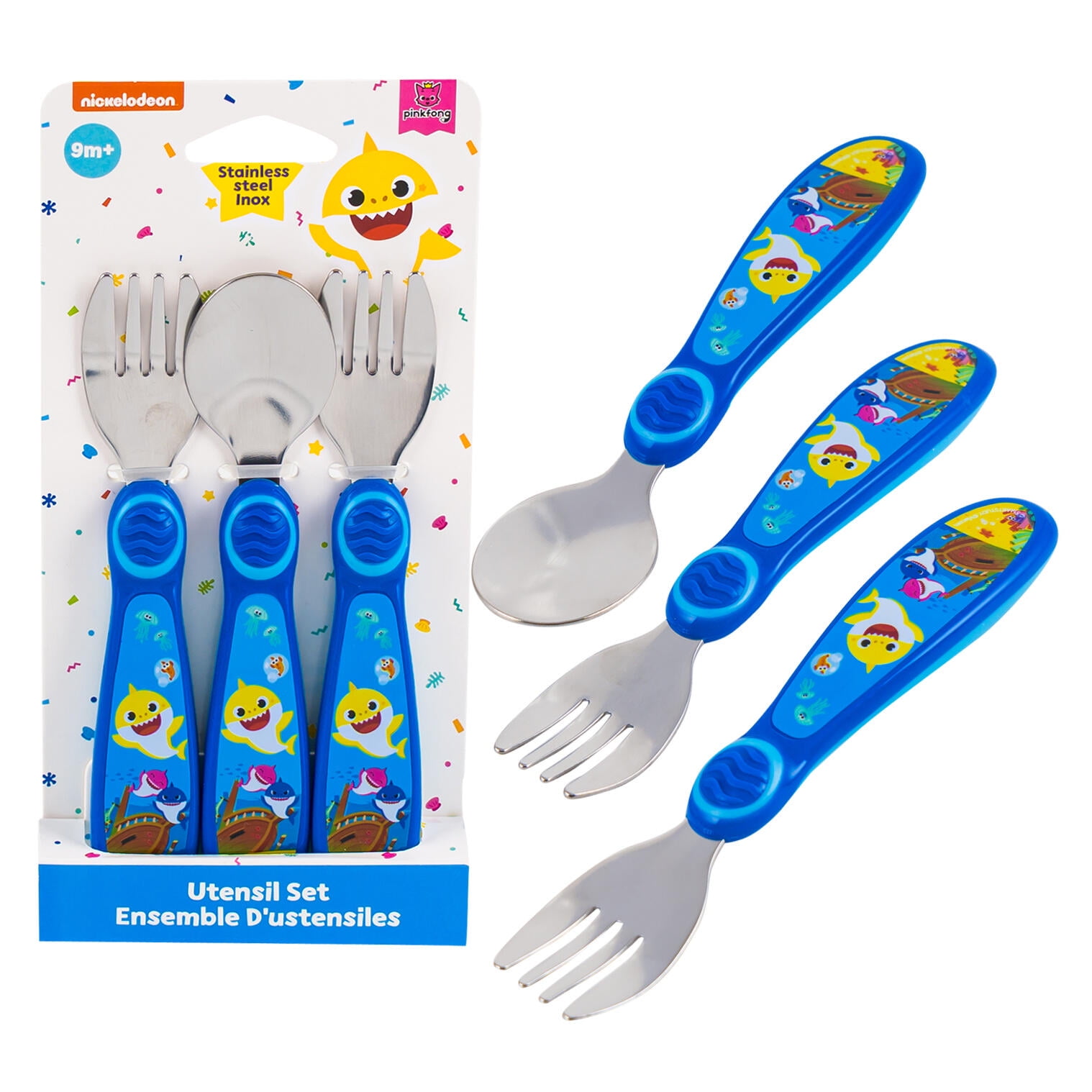 Baby Shark 3pk Fork & Spoon Set - Walmart.com