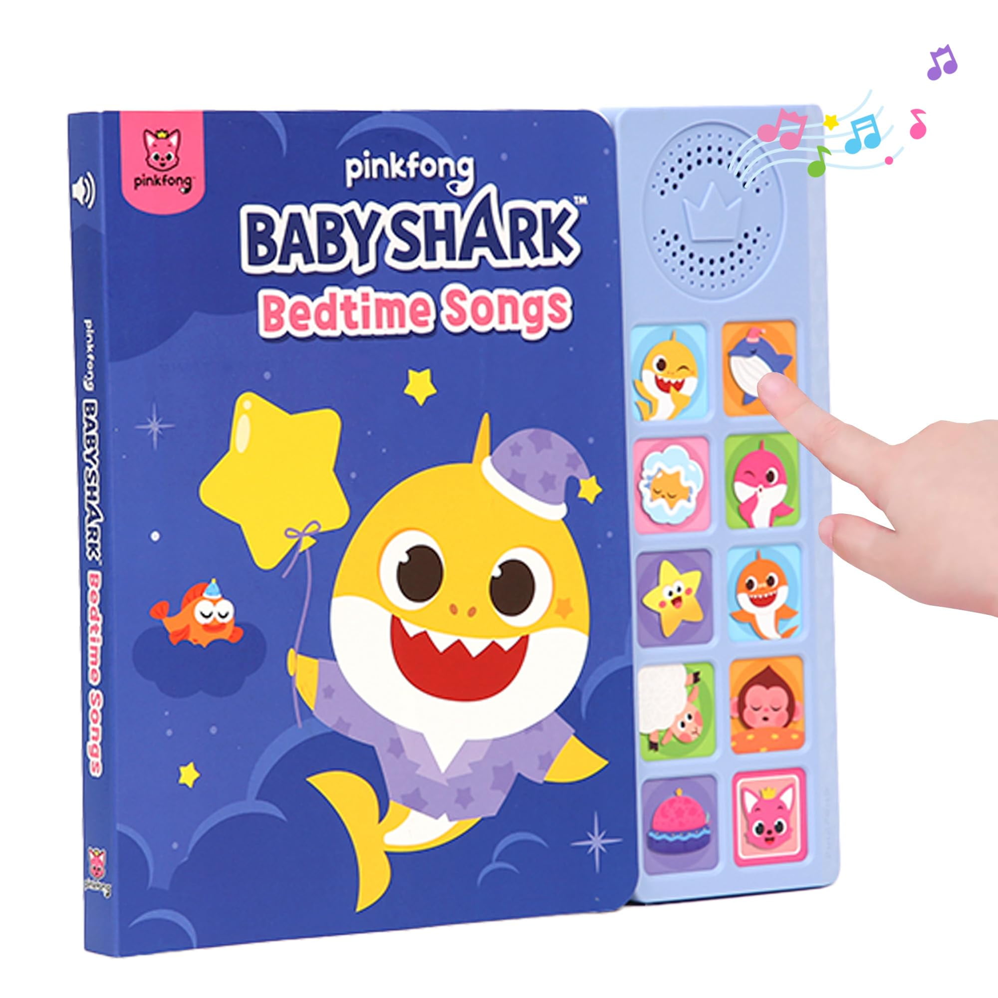 Baby Shark Bedtime Songs OIF8 10 Button Sound Book | Baby Shark Toys ...
